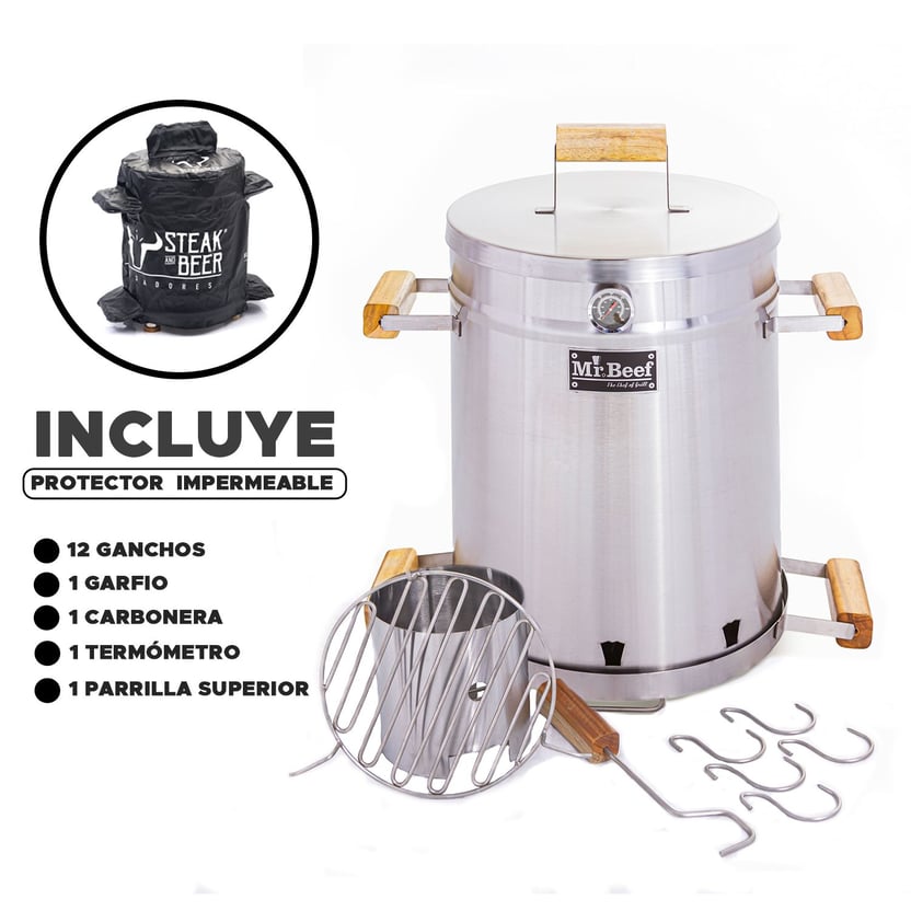 Barril Asador Acero Inoxidable 430 Grande 76x45 Cm Con Forro ...