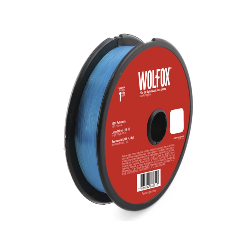 Hilo De Nylon Para Pesca De 1 Mm Wolfox Color Azul X 10 Unidades - Homecenter.com.co