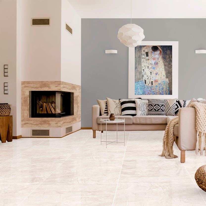 Piso Cerámico Hestia Beige 60x60cm Caja 1.80 m2 Ceramica Italia ...