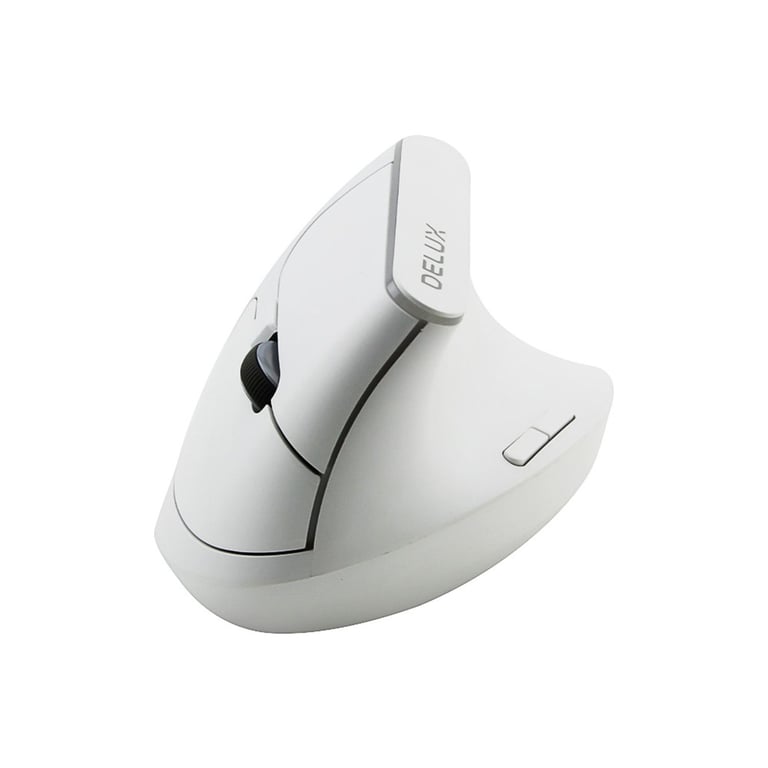 Mouse Vertical Ergonómico Inalámbrico Delux M618c 6 Botones Blanco ...