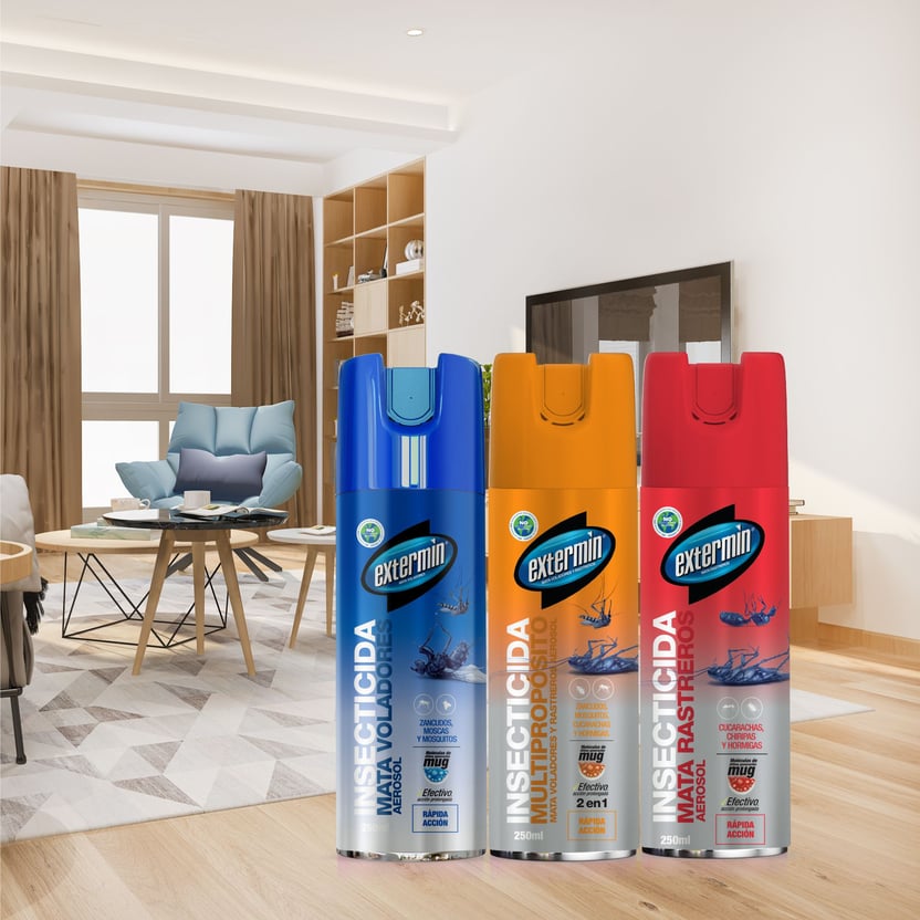 Insecticida Aerosol Extermin Volador + Matatodo + Rastrero 250 Ml Cada ...