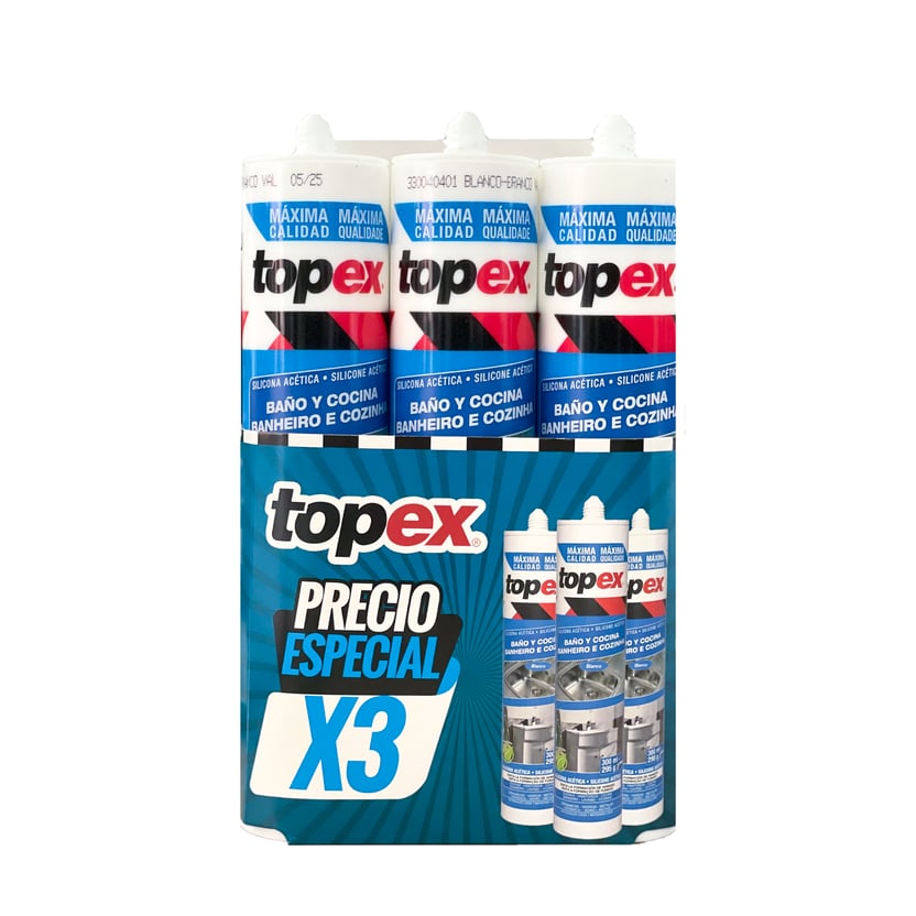 Silicona Baños Y Cocina 280ml Pack X3 - Homecenter.com.co