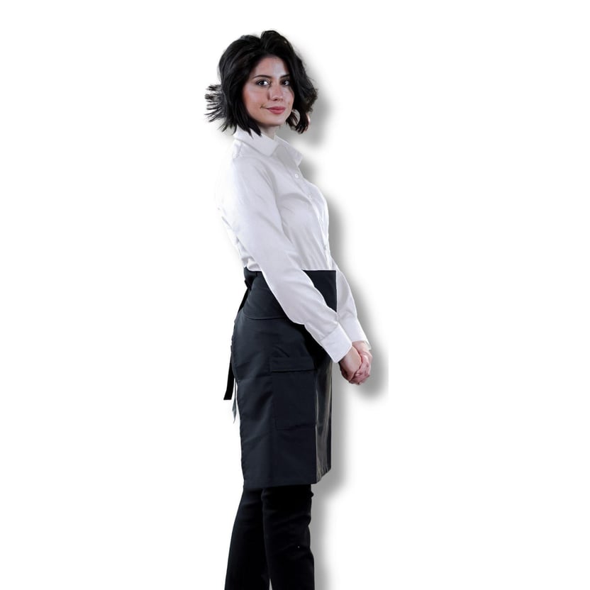 Uniforme Mesero Camisa Oxford Blanca Pantalón Jean Negro Delantal ...