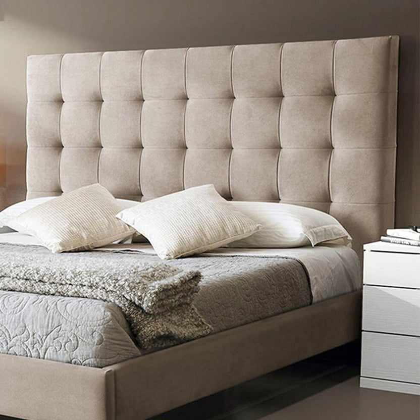 Base Cama + Cabecero Doble Luxury Taupe 140x190x150 - Homecenter.com.co