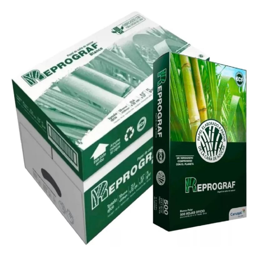 Resma de Papel 75gr Tamaño Oficio Reprograf Set X 10 Unidades ...