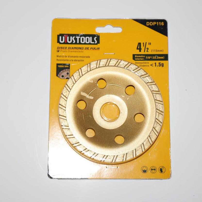Disco Diamantado Copa Turbo para Pulir 4-1/2 Pulgadas Uyustools - Homecenter.com.co