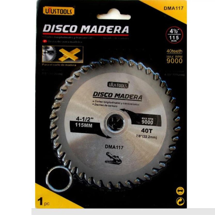 Disco Madera 4 1/2 Pulgadas 115 mm X 40 Dientes Uyustools - Homecenter ...