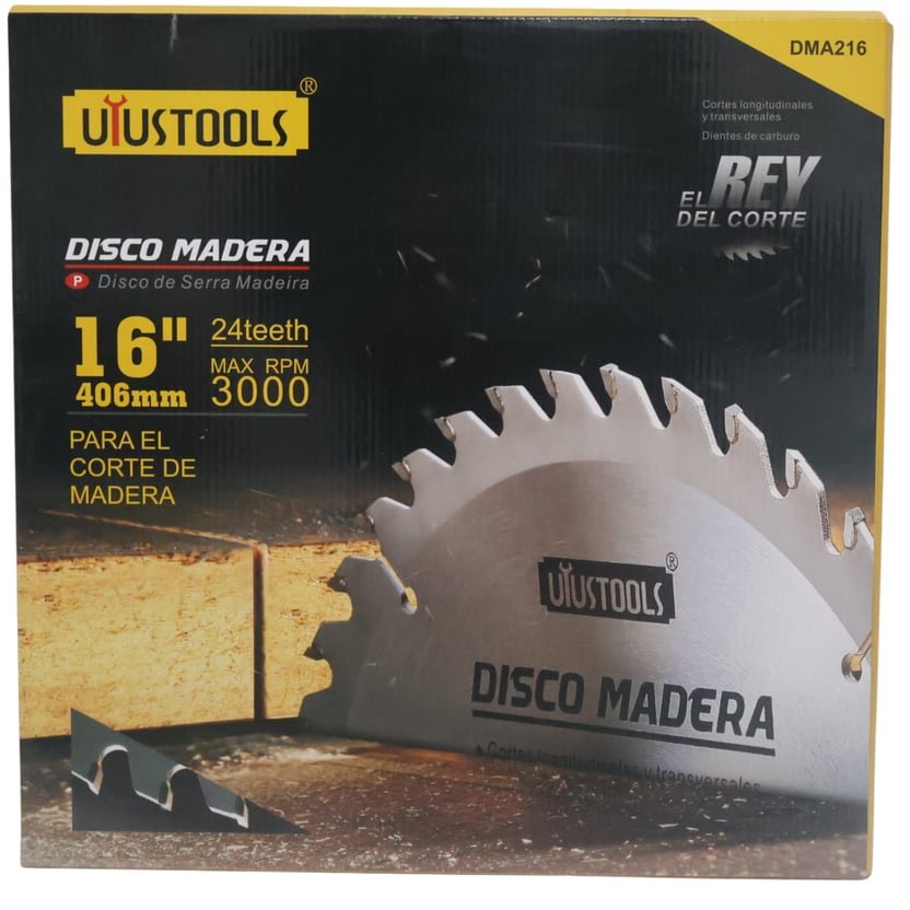 Disco Madera 16 Pulgadas x 24 Dientes Uyustools - Homecenter.com.co
