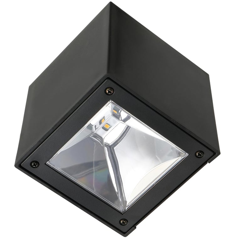 Aplique Solar Led Cubik Luz Calida Negro JUST HOME COLLECTION ...