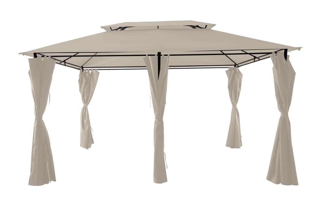 Pérgola 2.9x3.9 Metros Romana Con Cortinas Taupe Just Home Collection ...