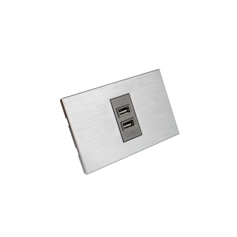 Toma Doble Usb A Andromeda Plateada HALUX | falabella.com