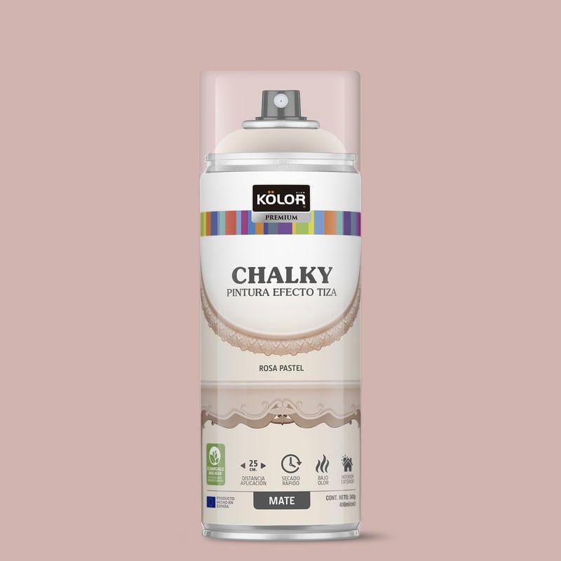Aerosol Chalky Rosa Pastel Mate 400 ml KOLOR | falabella.com