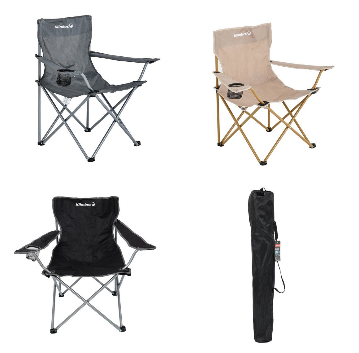 Silla Para Camping Plegable Con Brazos Colores Surtidos KLIMBER ...