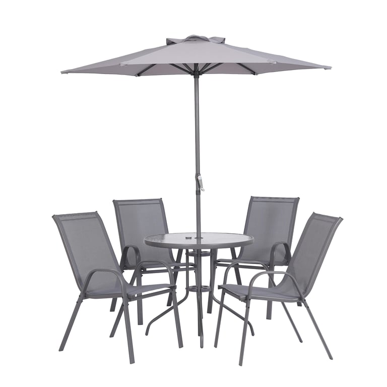 Juego Comedor Exterior 6 Piezas Metal Nairobi Just Home Collection JUST ...