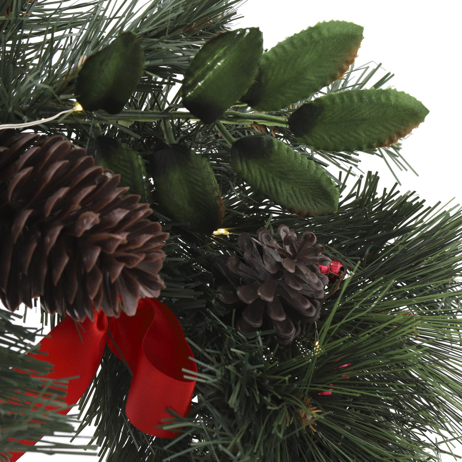 Corona de Navidad Led 15 Luces Cálida 45 cm Batería - Homecenter.com.co