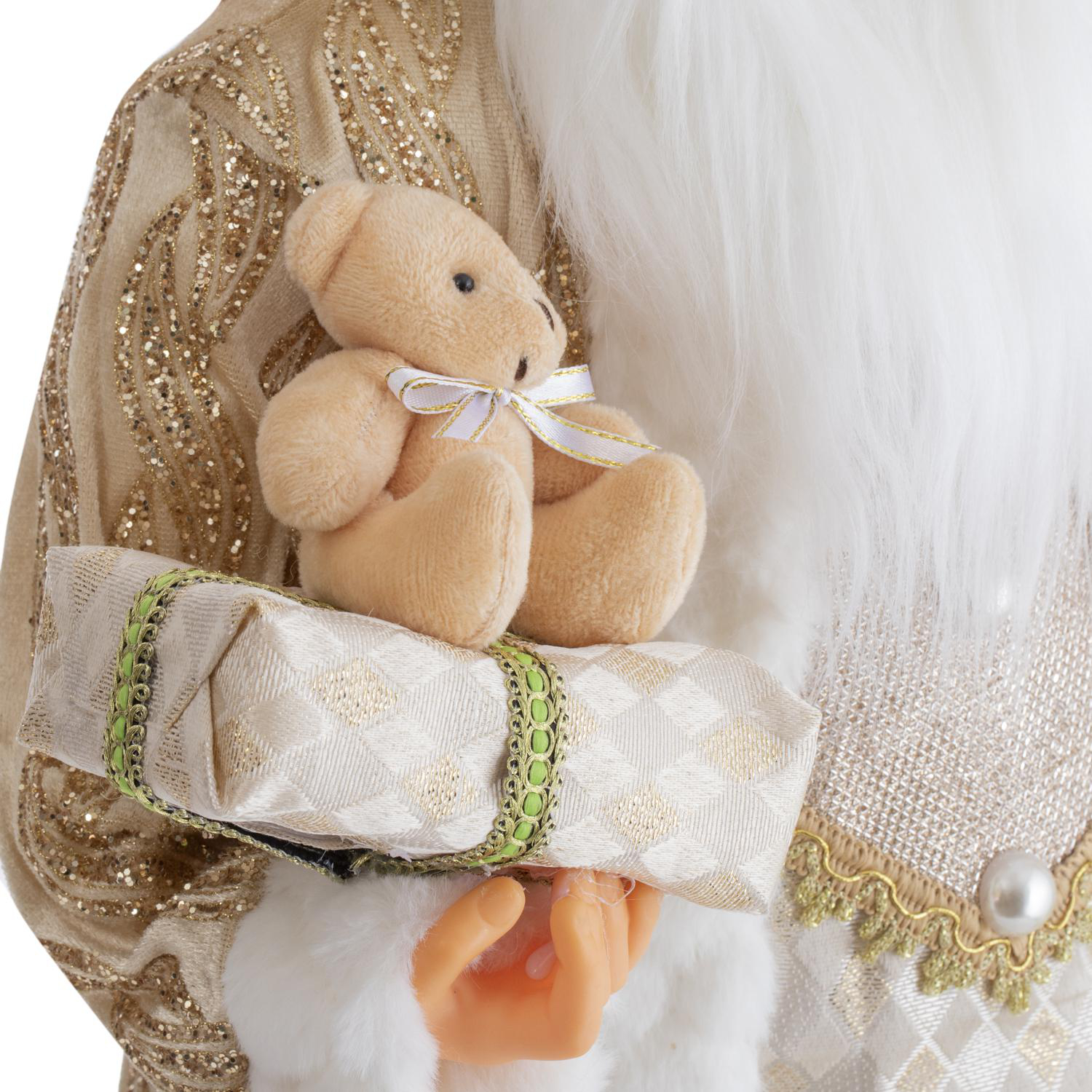Papá Noel Regalo/Oso 60 cm Dorado Navidad - Homecenter.com.co
