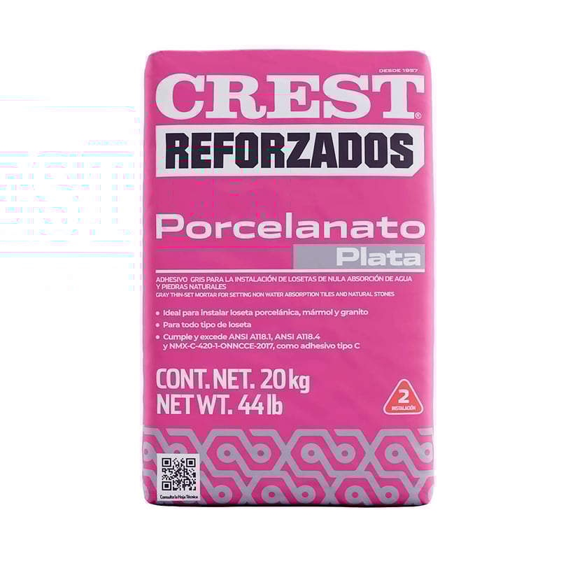 Crest porcelanato plata 20kg - Sodimac.com.mx