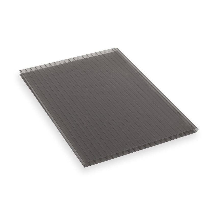 Lámina de Policarbonato Alveolar Sunlite Humo 6 mm x 1.22 x 6.10 cm ...