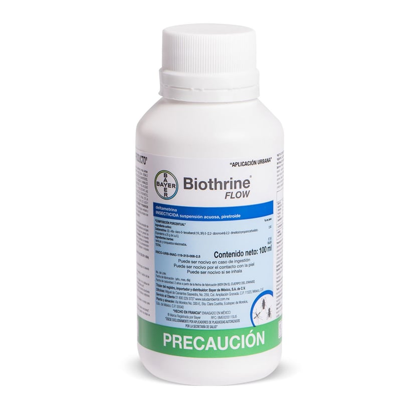Insecticida suspensión acuosa, piretroide Biothrine Flow 100 ml ...