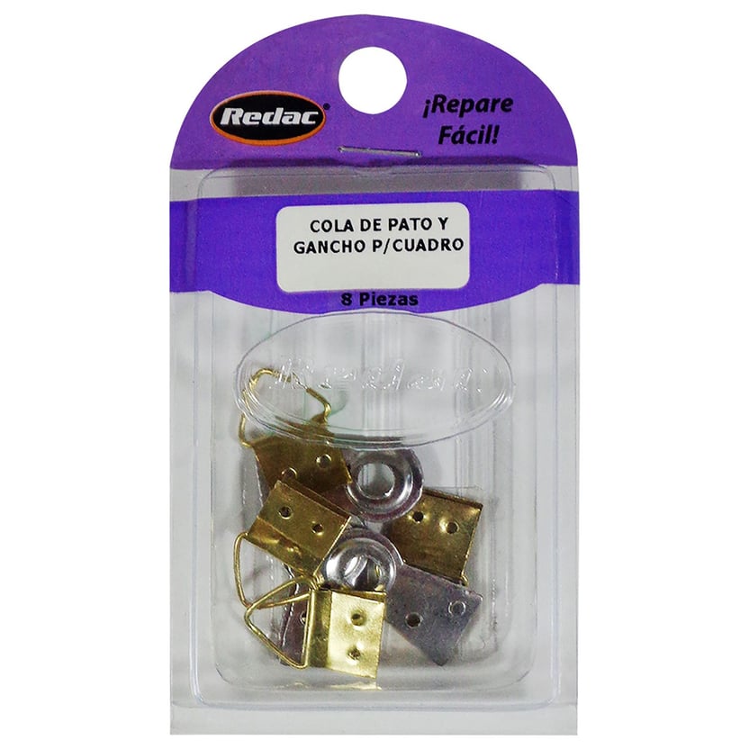 cola de pato y gancho p/cuadro 8pz - Sodimac.com.mx