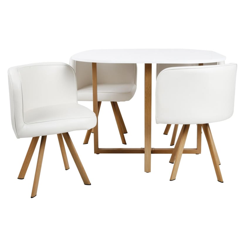 Comedor con 4 Sillas Pizza 100X100X75 cm - Sodimac.com.mx