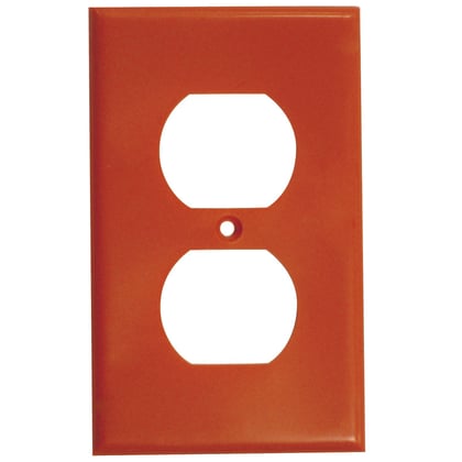 Placa de Plástico para Contacto Dúplex Naranja - Sodimac.com.mx