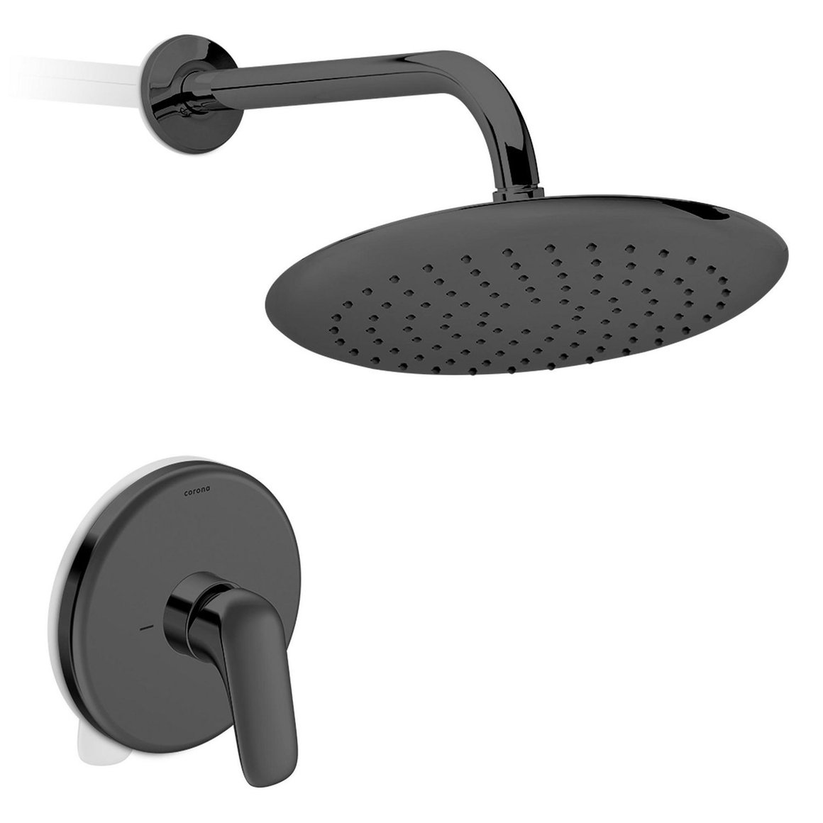 Regadera con monomando LIQUID Negro Mate - Sodimac.com.mx