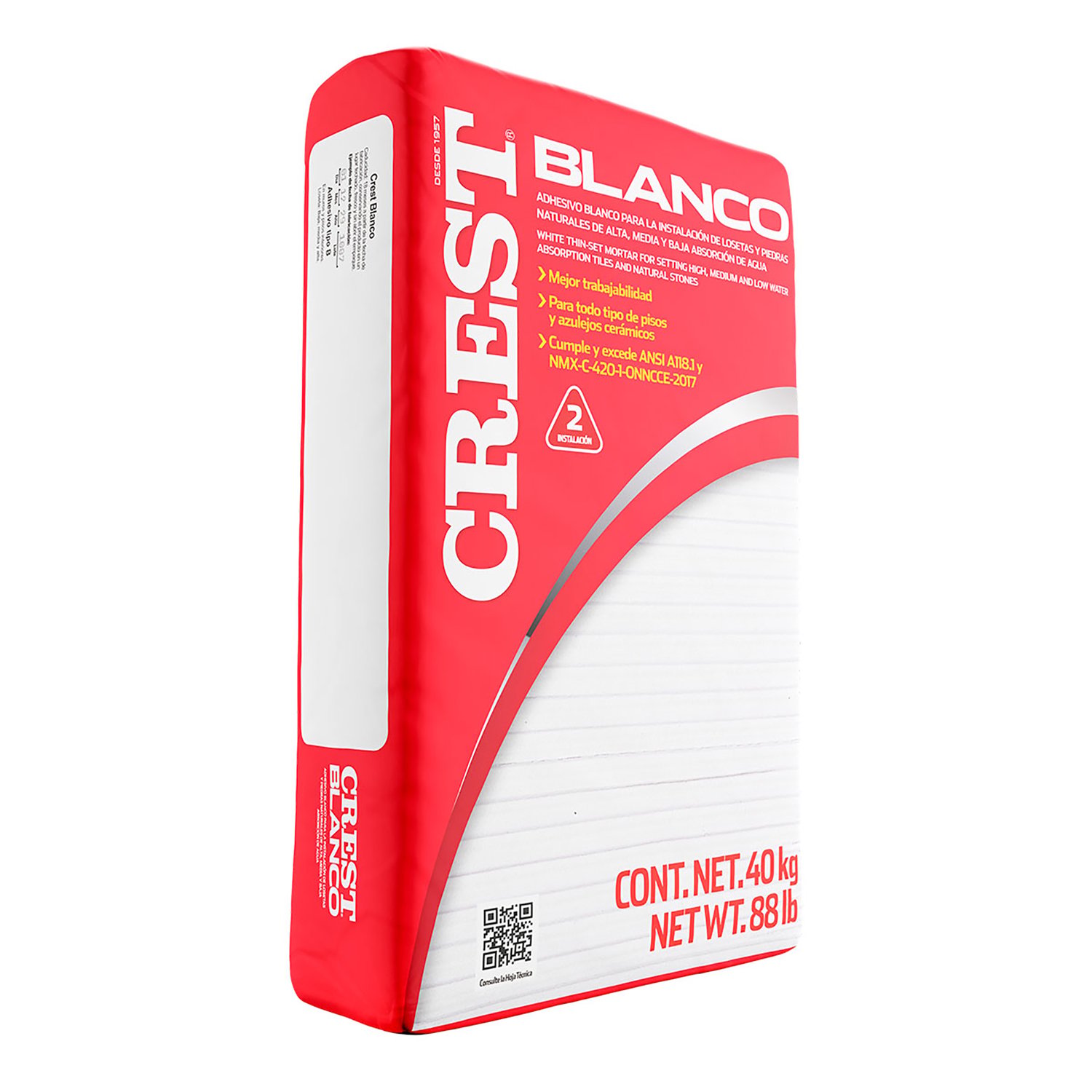 Adhesivo Crest Blanco 40 kg - Sodimac.com.mx