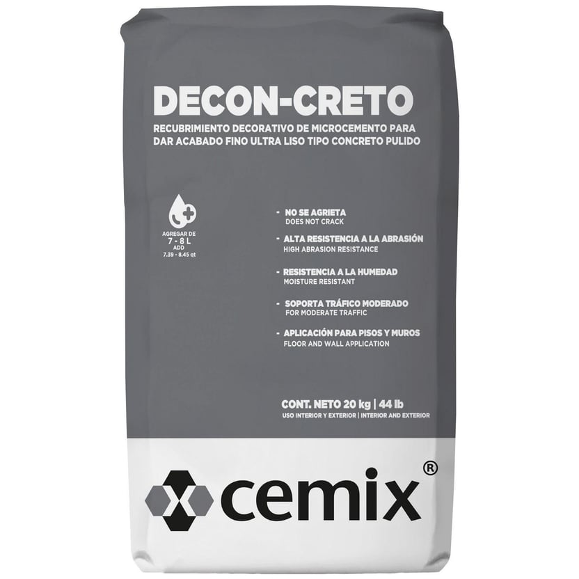 Decon creto Cemix Recubrimiento Decorativo 20 kg - Sodimac.com.mx