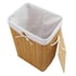 Cesto de ropa rectangular bambu natural - Sodimac.com.mx