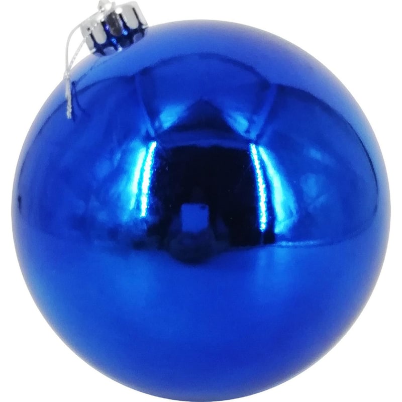 Esfera Brillo Azul Navidad 15cm | Sodimac Falabella