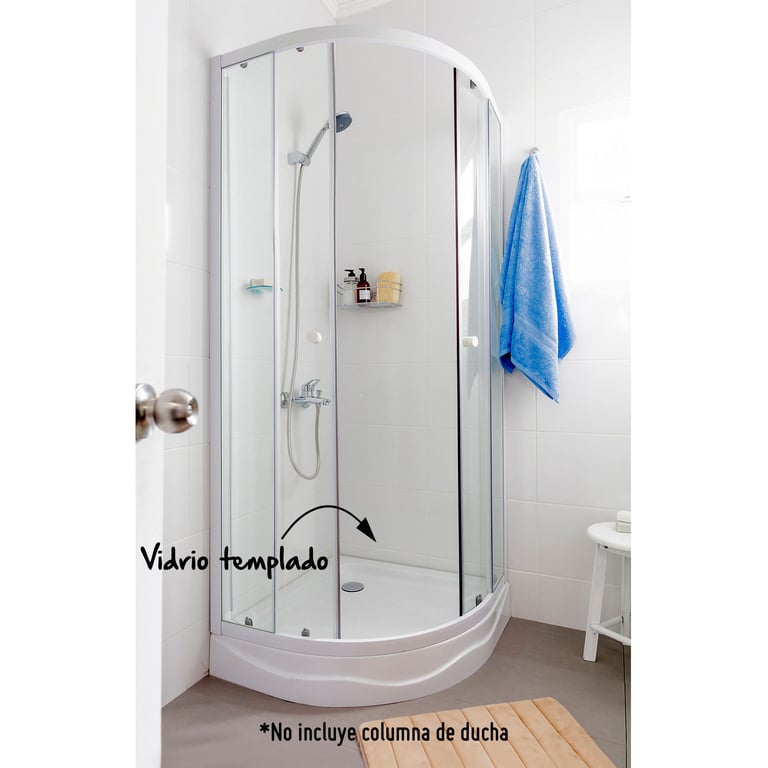 Cabina de Ducha Circular 80x80x200cm Blanca | Sodimac Falabella