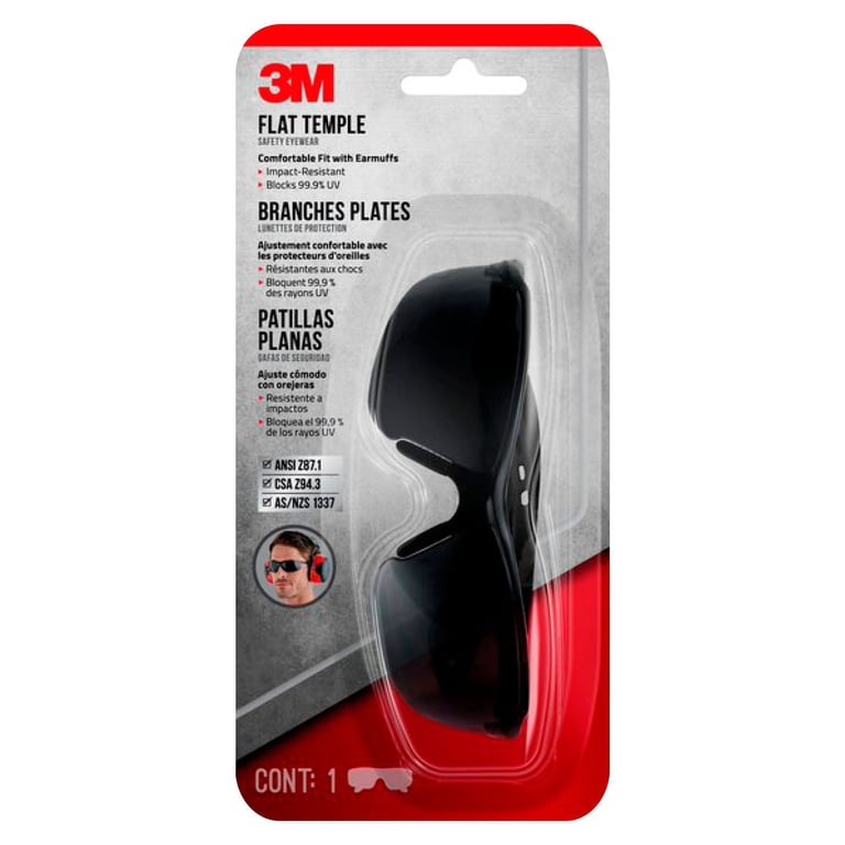 Lentes de Seguridad 3M Luna Oscura Anti-Rayaduras 47011 | Sodimac Falabella