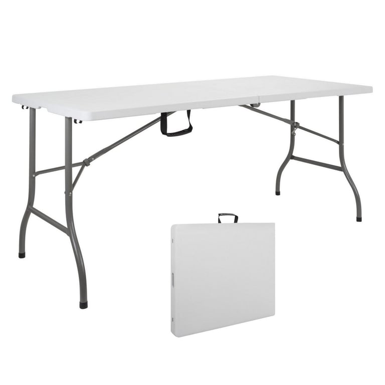 Mesa Plegable Rectangular Blanca 152x70x74 Cm | Sodimac Falabella