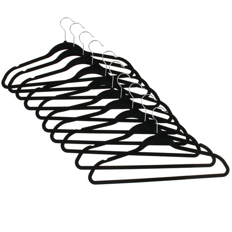 Set x10 Colgadores de Ropa de Terciopelo Negro | Sodimac Falabella