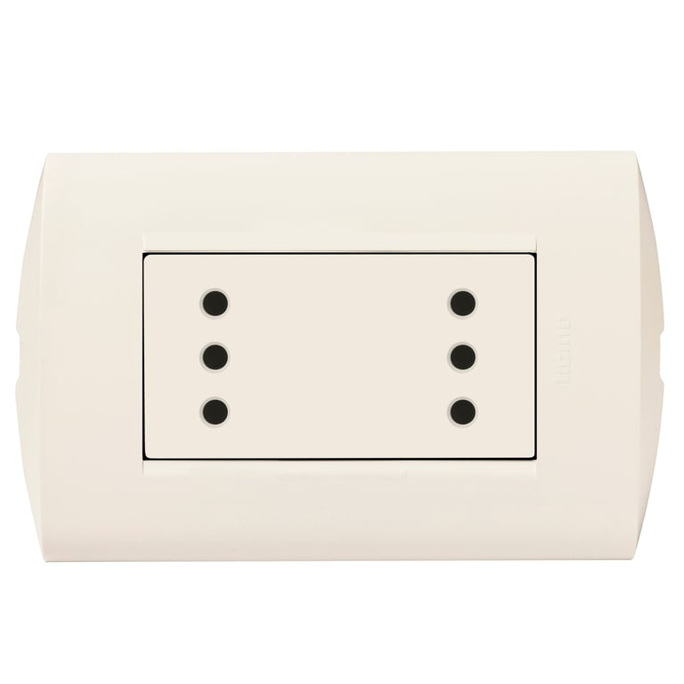 Tomacorriente Doble 3 Puntos Modus Style Marfil | Sodimac Falabella