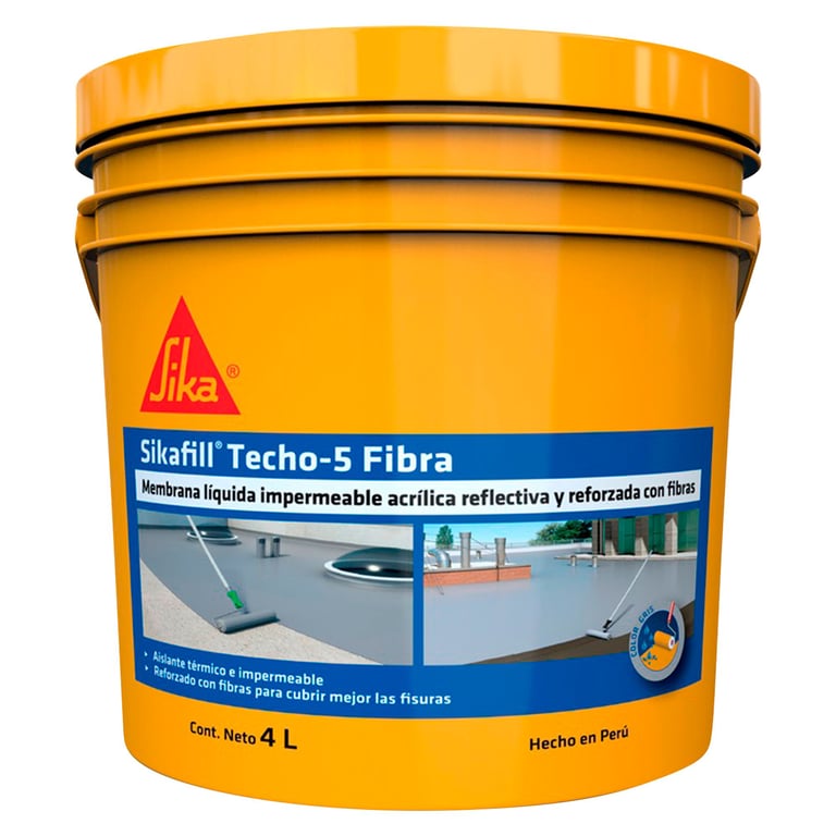 Impermeabilizante para Techos y Coberturas Sikafill Techo-5 Gris x 4L ...