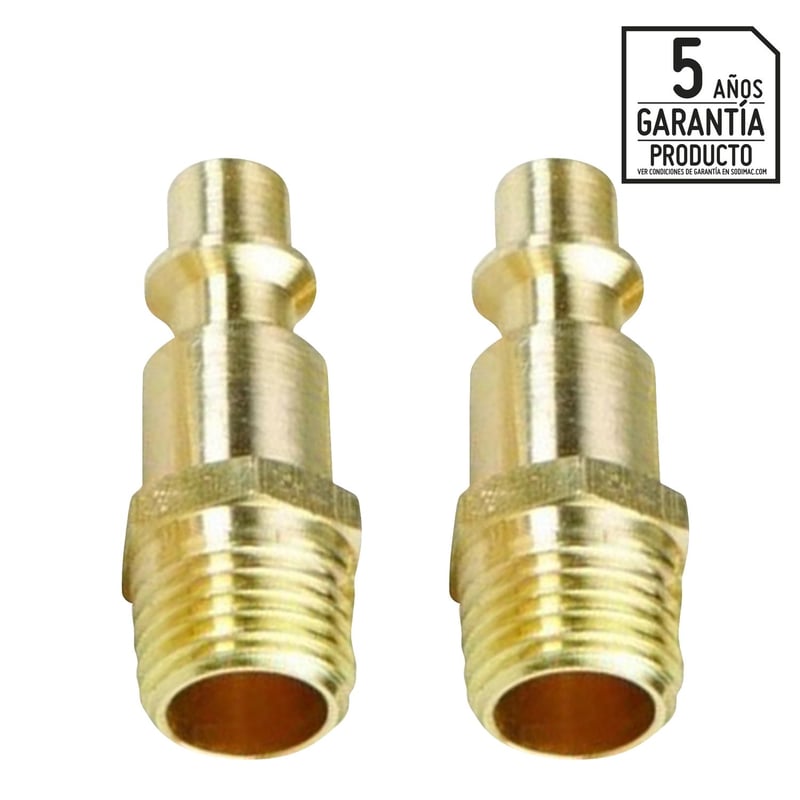 Conector Rápido de Bronce 1/4" 2 piezas Uberman | Sodimac Perú