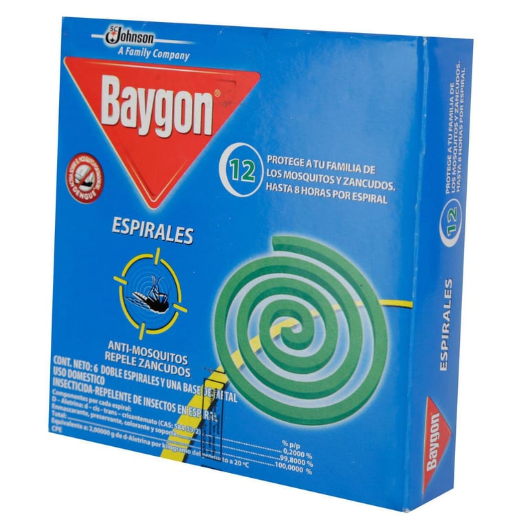 Repelente en Espirales Anti Mosquitos y Zancudos 6 unidades Spray (210 ...