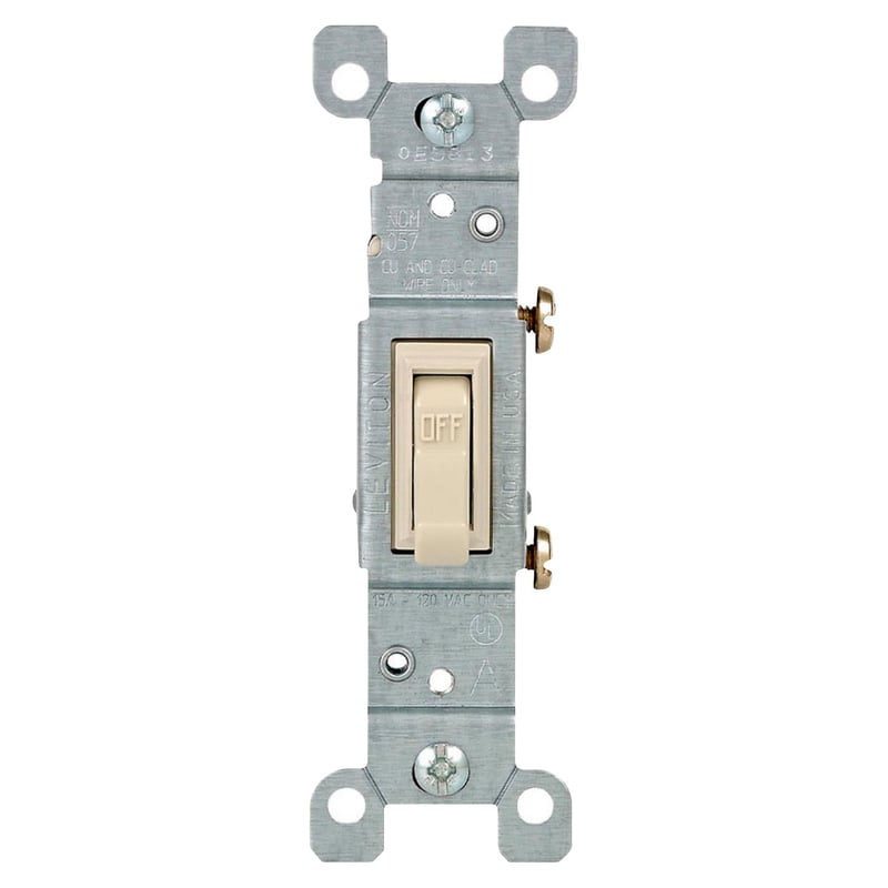 Interruptor Simple Leviton 15A 125V Blanco | Sodimac Falabella