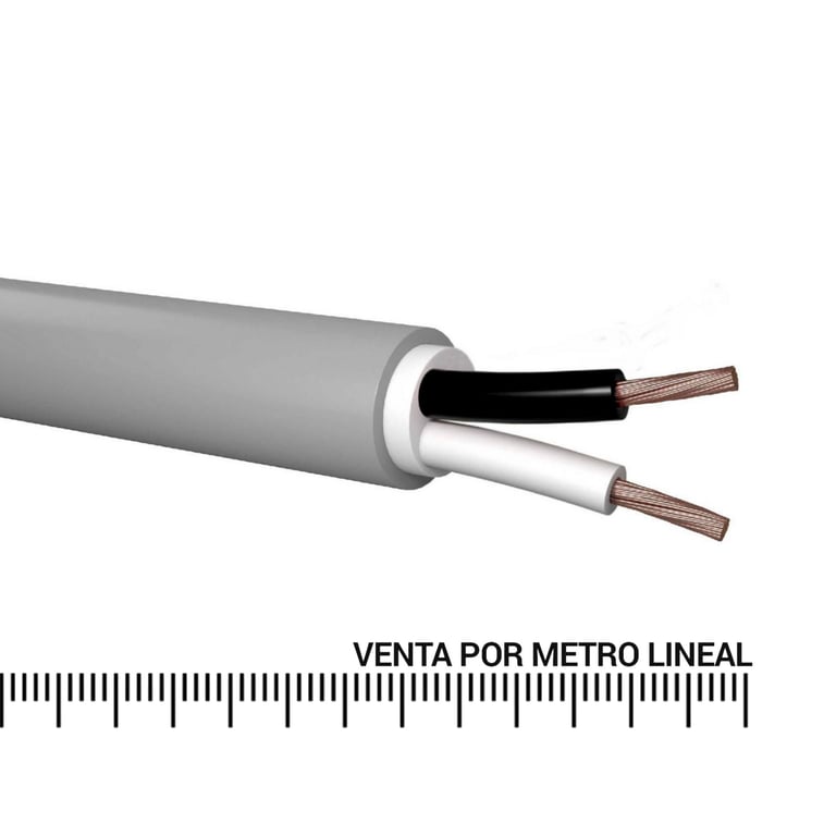 Cable Vulcanizado 2x14 AWG Gris por Metro Lineal | Sodimac Falabella