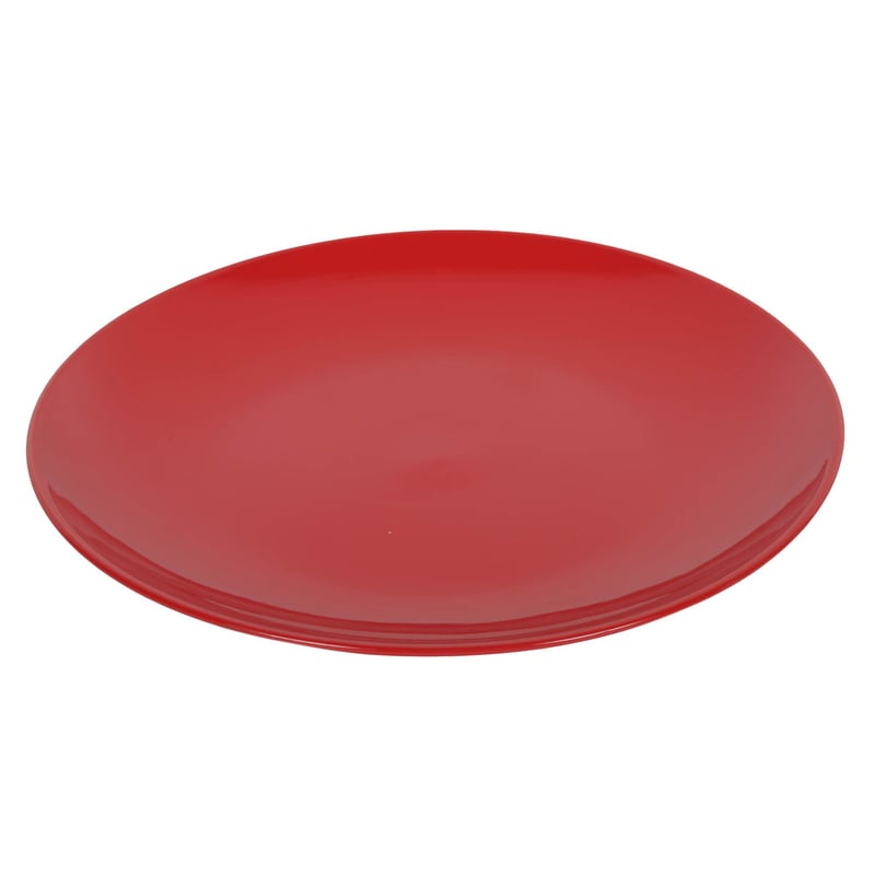 Plato Redondo Rojo 27cm | Sodimac Falabella