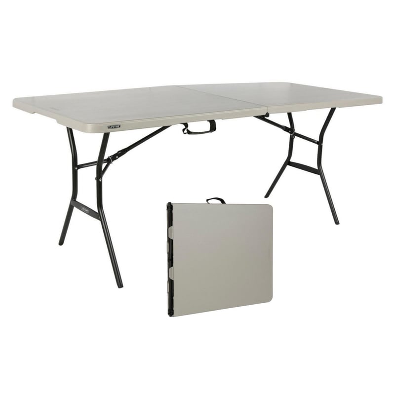Mesa Plegable Rectangular Gris 180CM | Sodimac Falabella