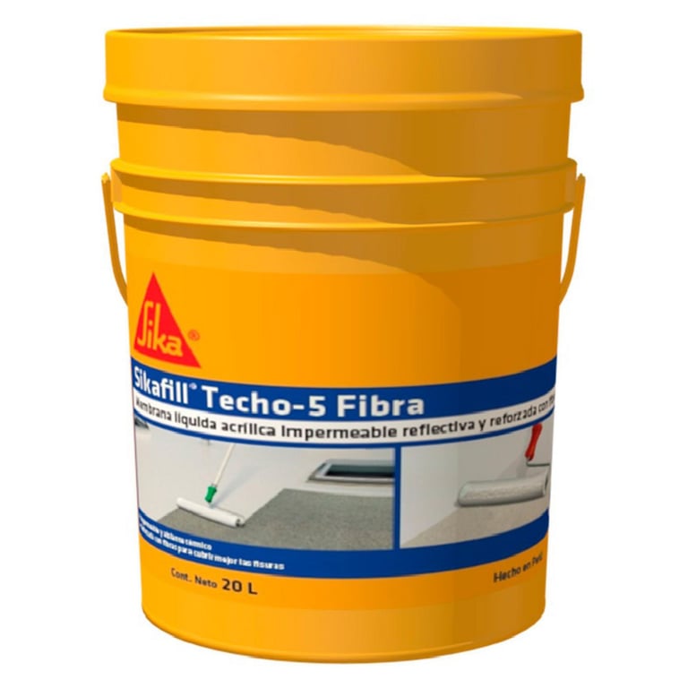 SikaFill Techo-5 Fibra Gris x 20L | Sodimac Falabella