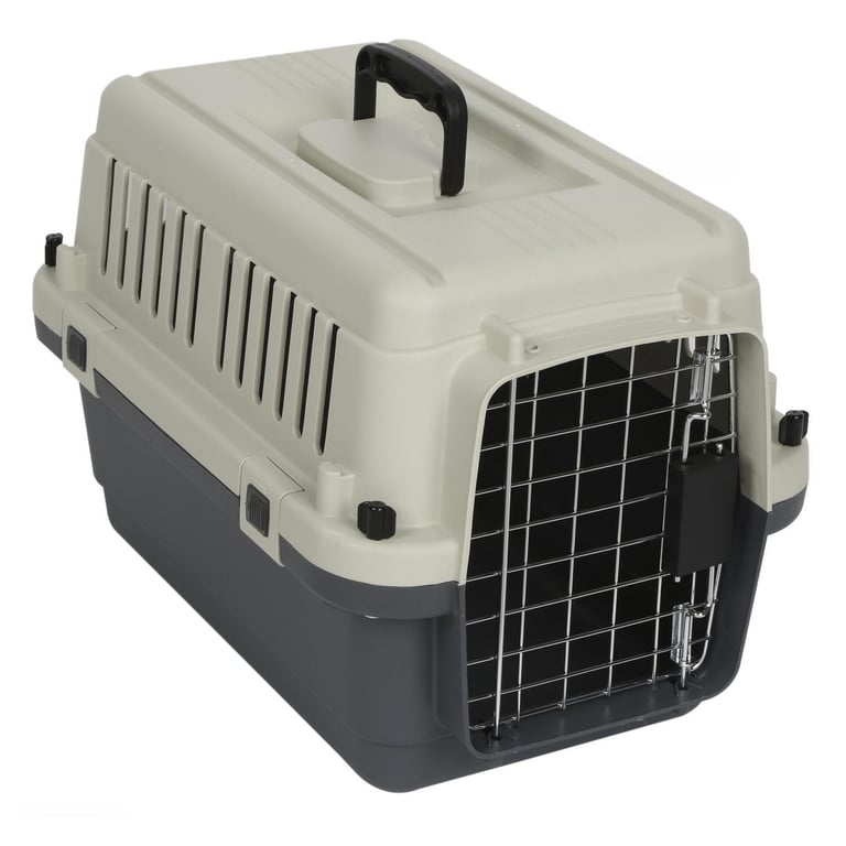 Jaula de Transporte para Perro Raza Mediana Gris 34x38x50cm | Sodimac ...