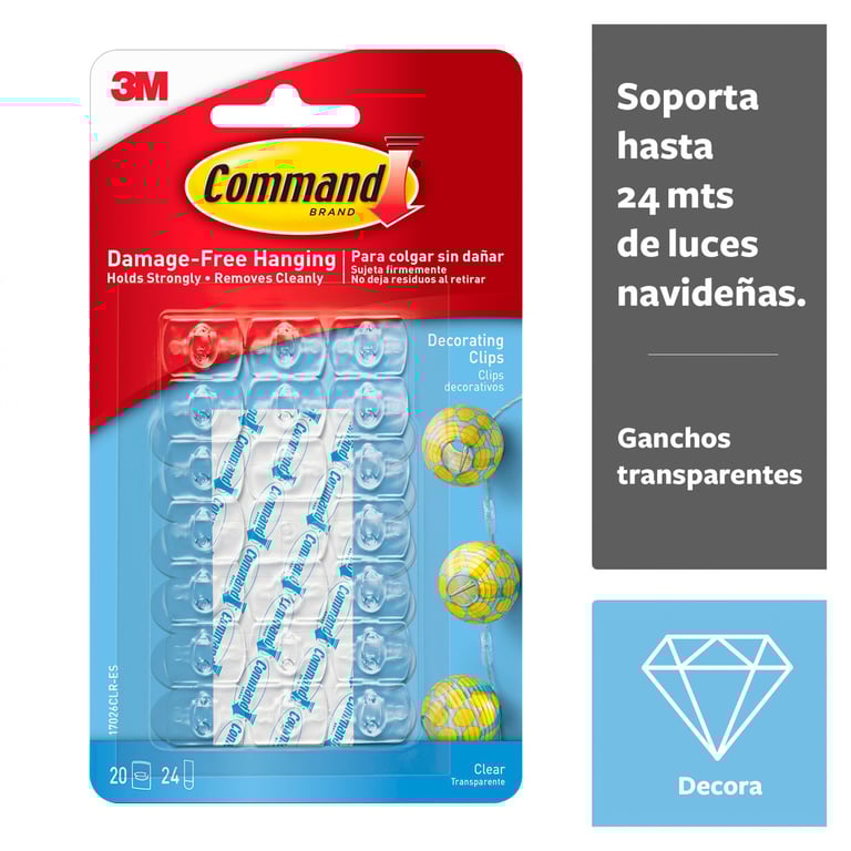 Mini Gancho Command 3M Decorativos Transparentes x 20 unid | Sodimac ...