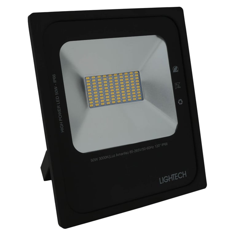 Reflector Led Slim 50W 4400Lm P65 Luz Calida 21X15X3.5Cm Lightech ...