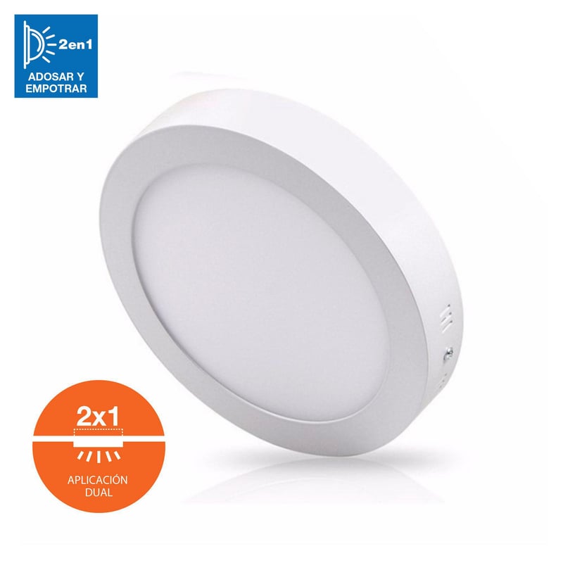 Downlight LED 2 en 1 Redondo 24W Luz Fría | Sodimac Falabella