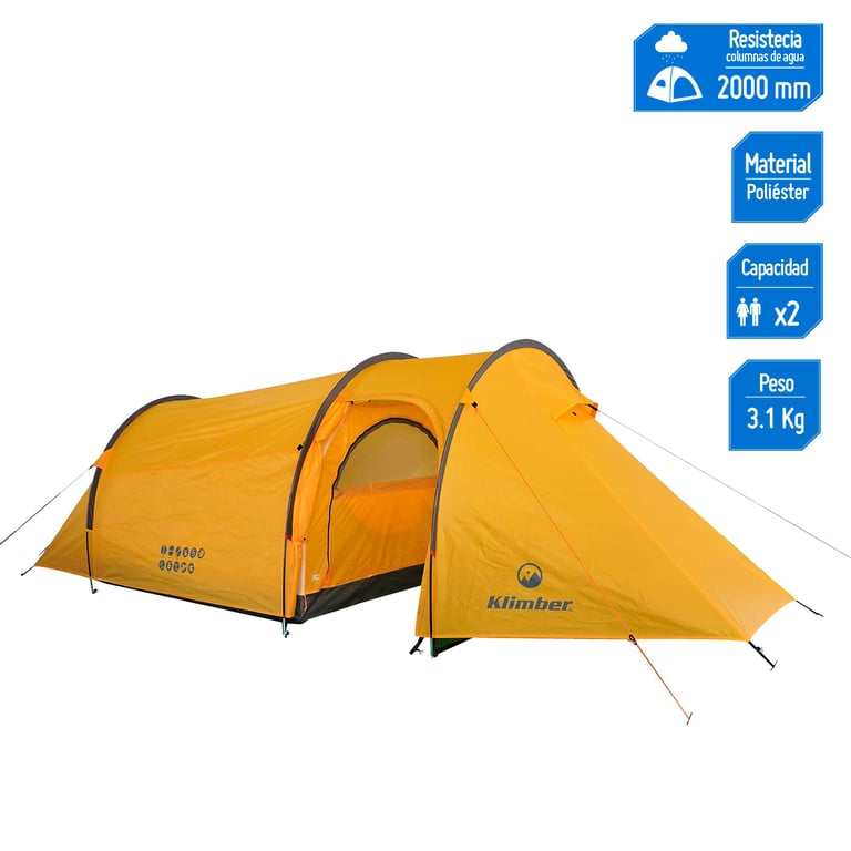 Carpa 2 Personas Klimber Kolumbo Amarillo | Sodimac Falabella