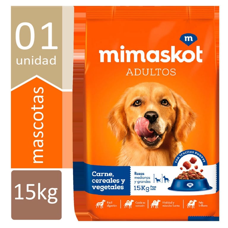Comida para Perros Adultos Carnes, Cereales y Vegetales 15kg | Sodimac ...